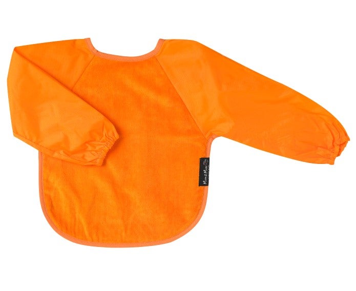 Mum 2 Mum Long Sleeved Wonder Bib Orange - Small | Bibs | Baby Factory