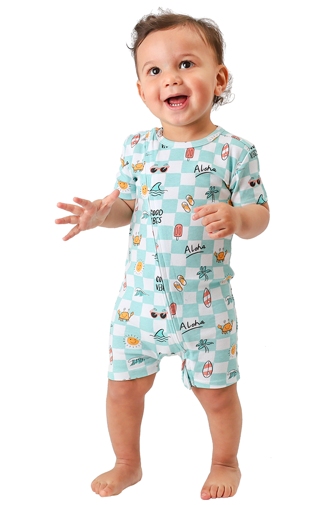 Ricochet Baby Short Zip Romper | Growsuits | Baby Factory