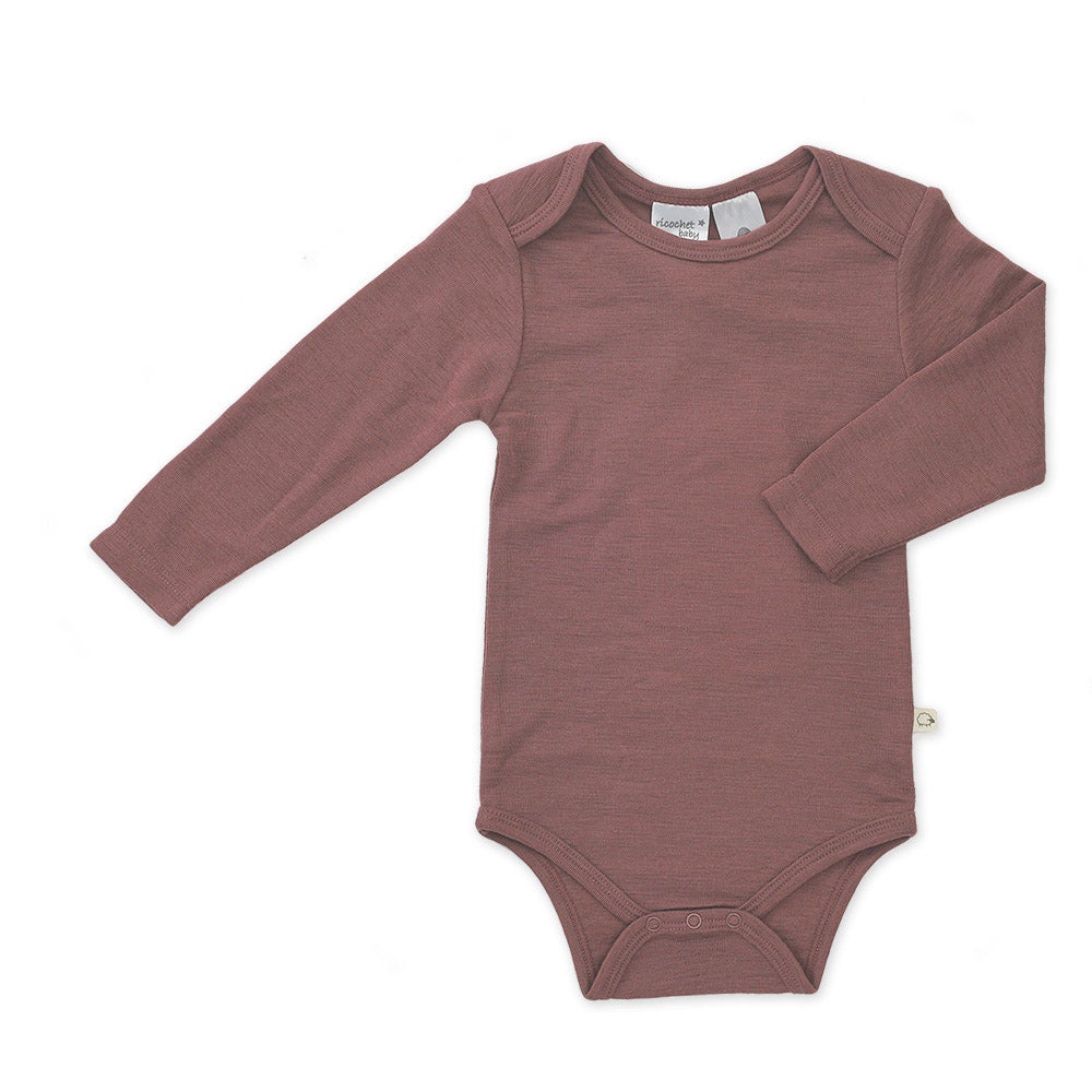 Ricochet Merino Baby Merino Long Sleeve Bodysuit | Bodysuits | Baby Factory